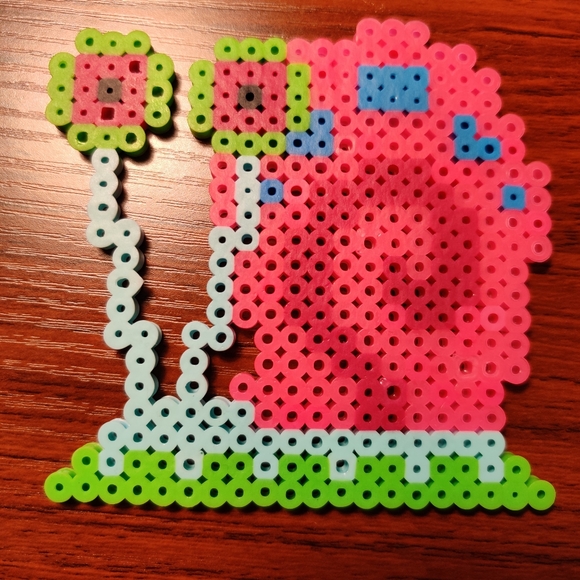 Hand Crafted | Toys | Gary The Snail Spongebob Perler Art | Poshmark